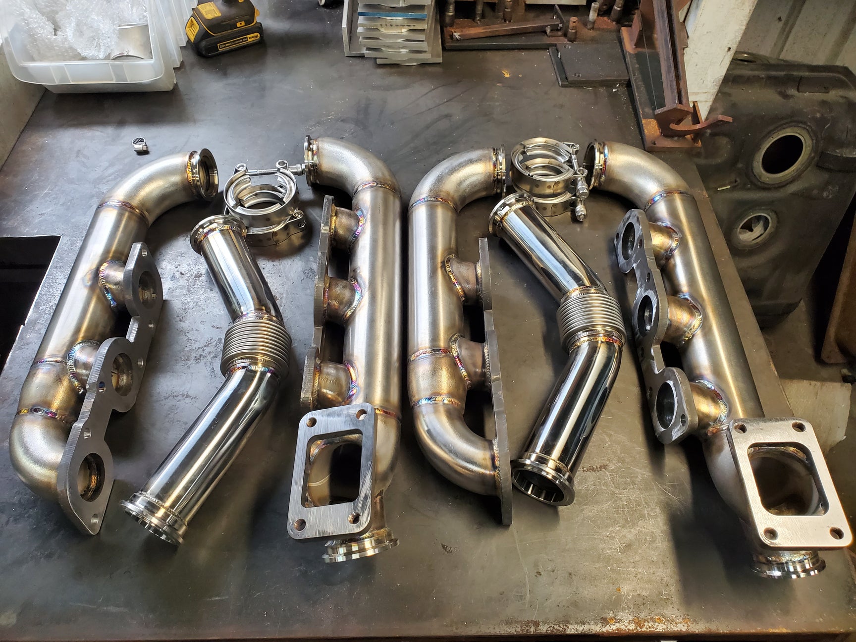 Vg30/33 log style turbo manifolds – Pucker Factory Fabrication